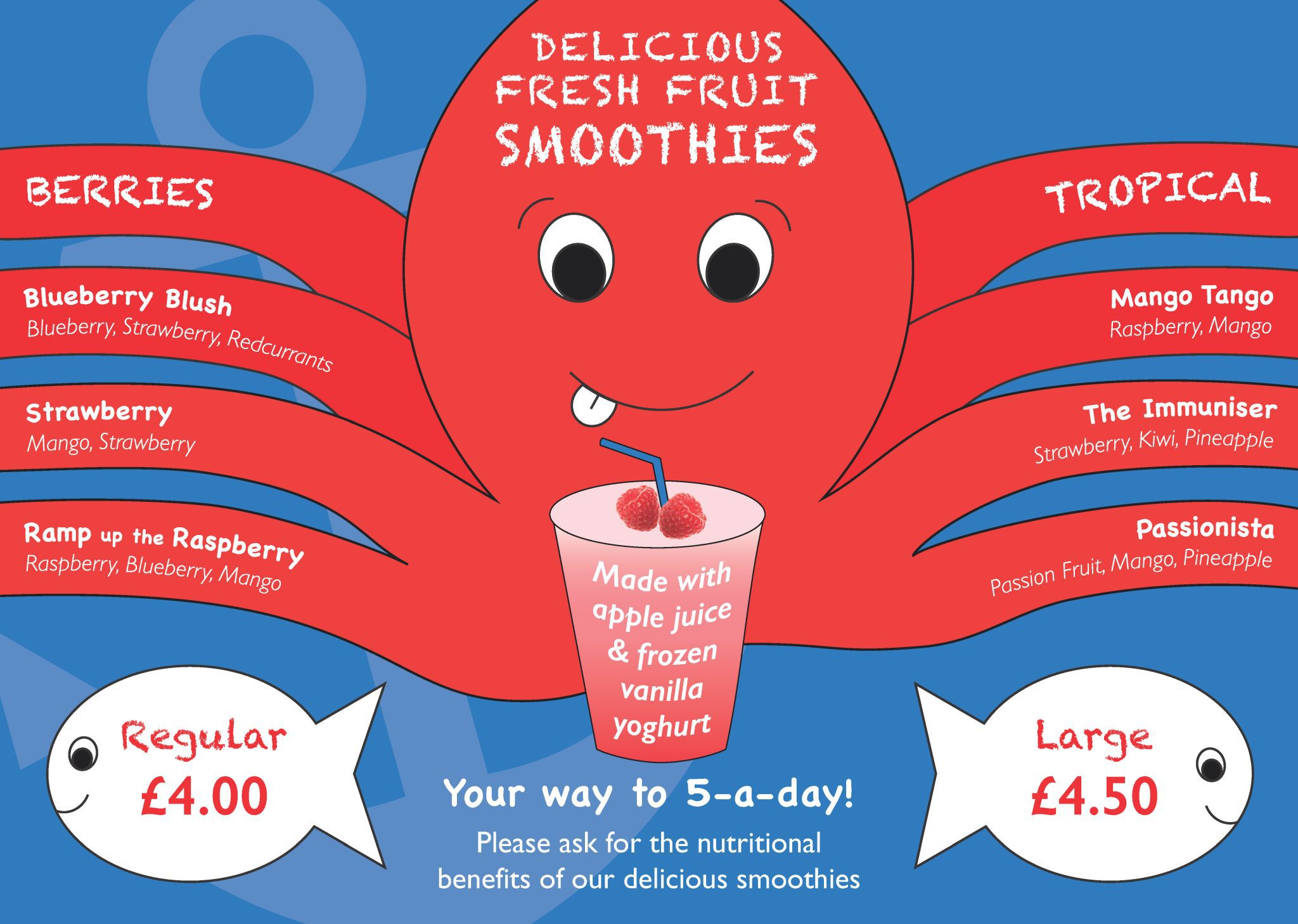 Smoothies Menu - Sky Blues Cafe Ltd